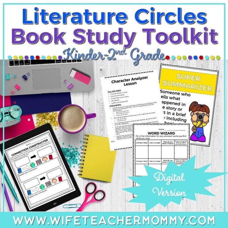 Lower Grade Literature Circles Book Study Toolkit digital Version - Etsy