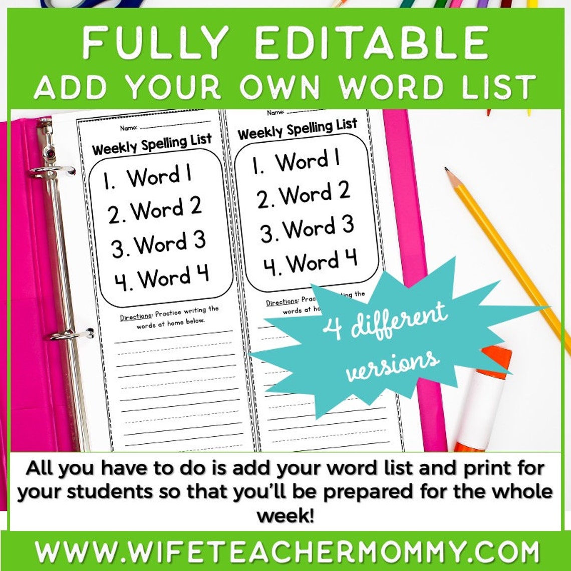 Spelling Games and Activities for Any Word List - Etsy