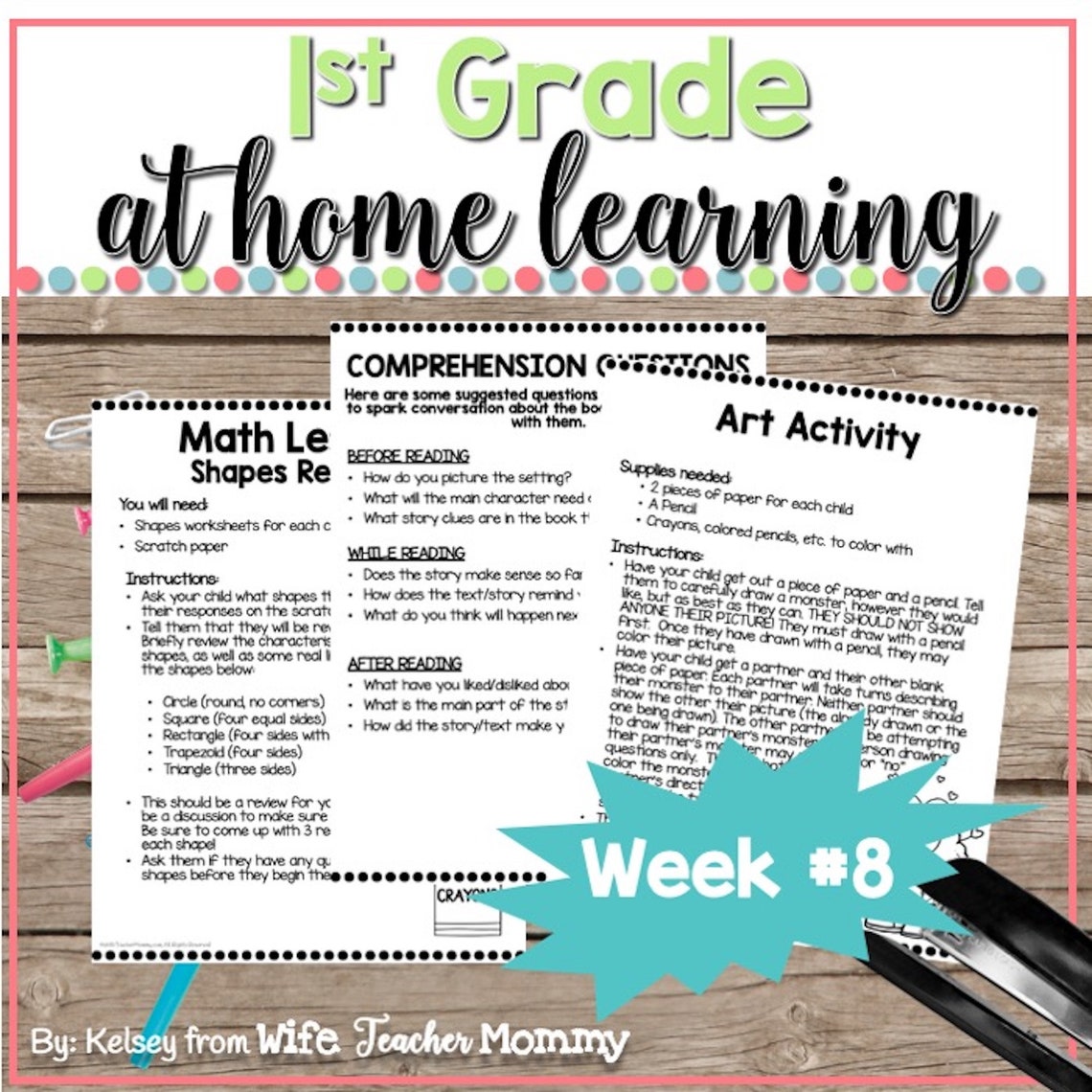 1st Grade at Home Learning Activities Bundle | Etsy