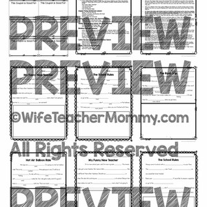 August Homeschool Lessons for 1st and 2nd Grades Language Arts - Etsy