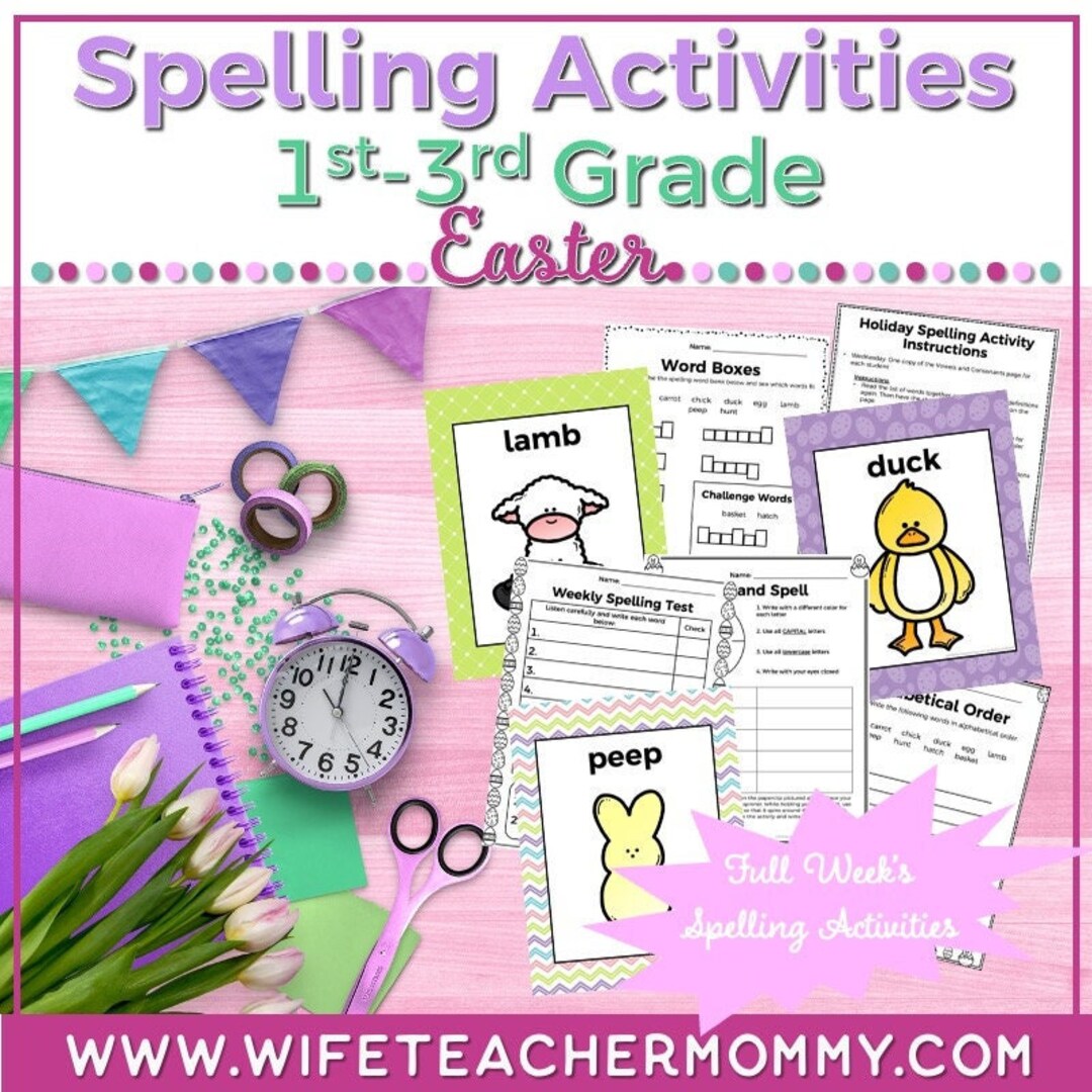 1st-3rd Grade Easter Spelling Activities - Etsy