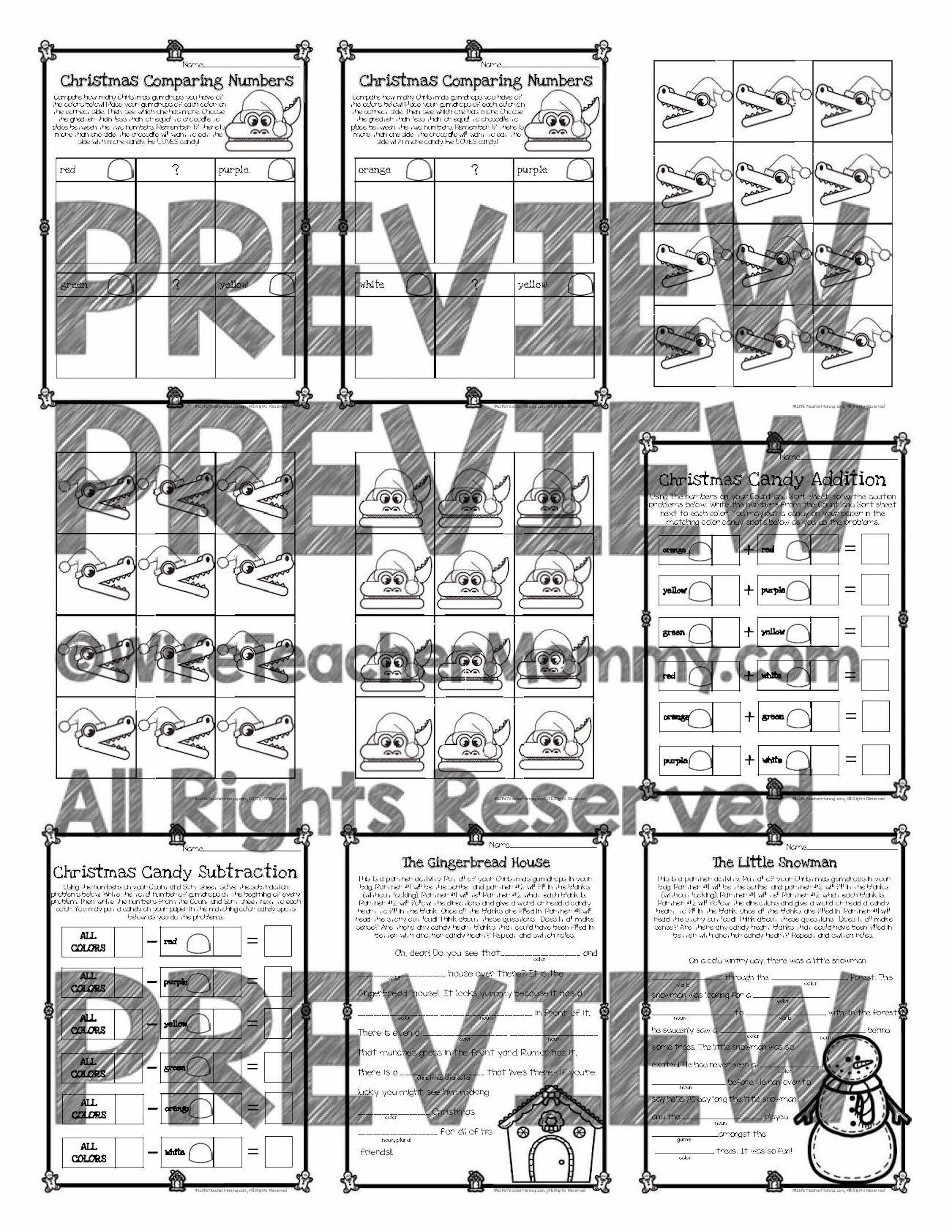 Christmas Gumdrop Math Activities & More for 1st and 2nd Grade - Etsy