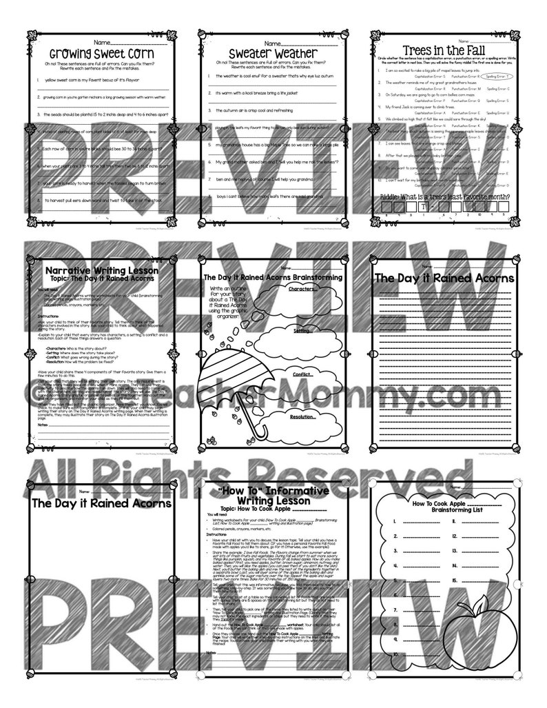 September Homeschool Lessons for 5th and 6th Grades Language - Etsy