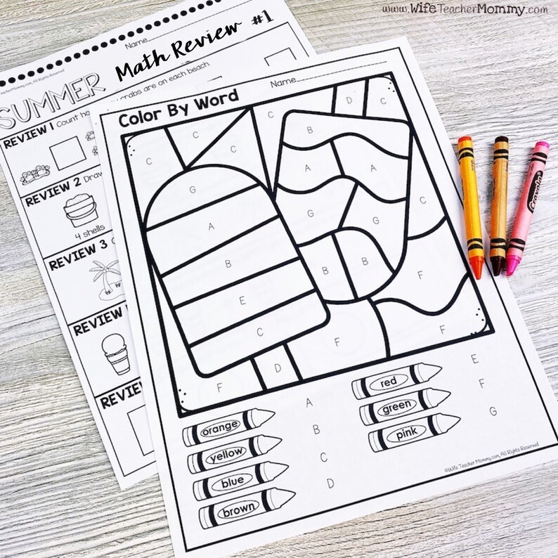 Pre-k Through 5th Grade Summer Review BUNDLE ALL GRADES - Etsy