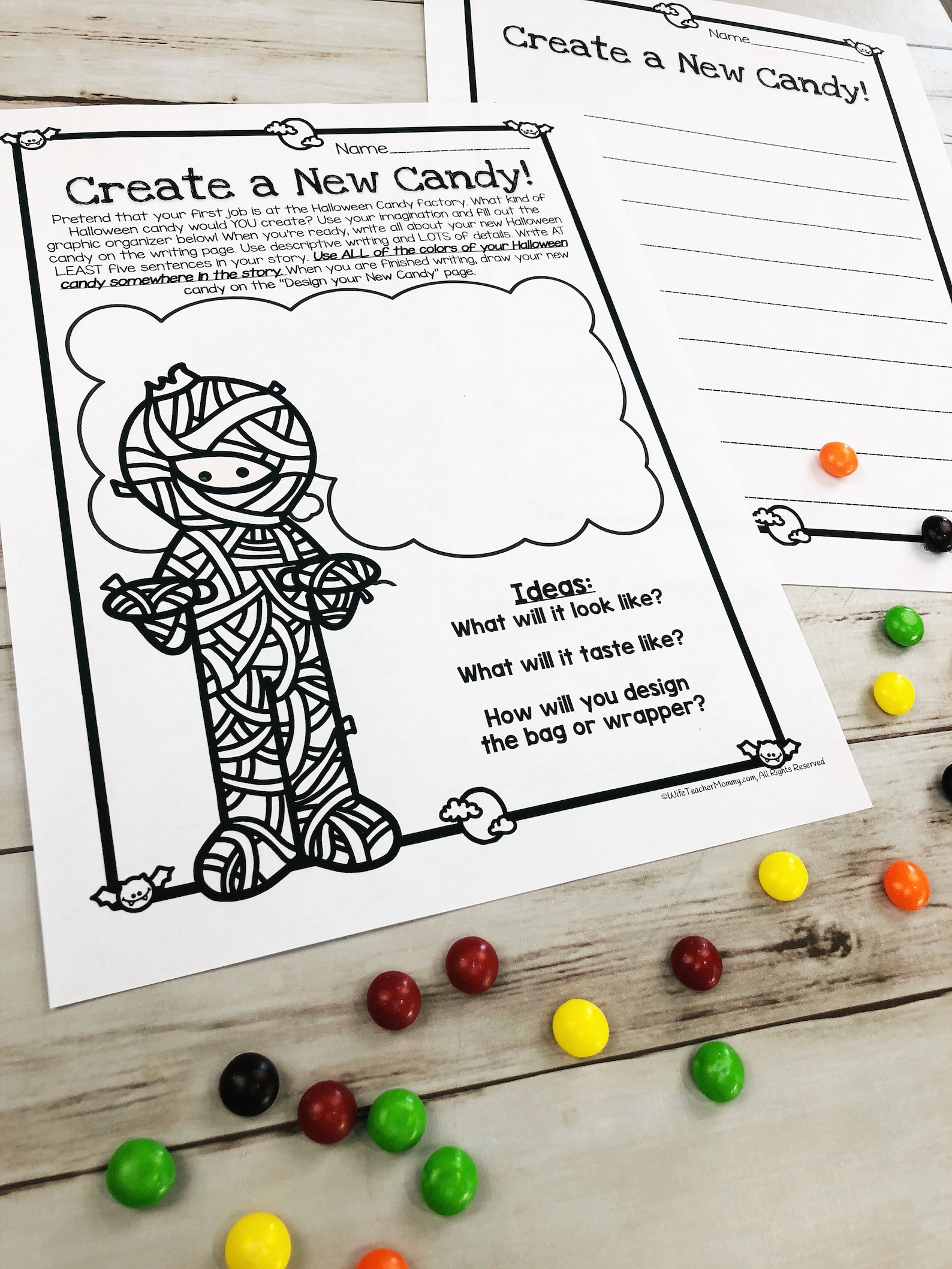 Halloween Candy Math Activities & More for 3rd, 4th, and 5th Grade - Etsy