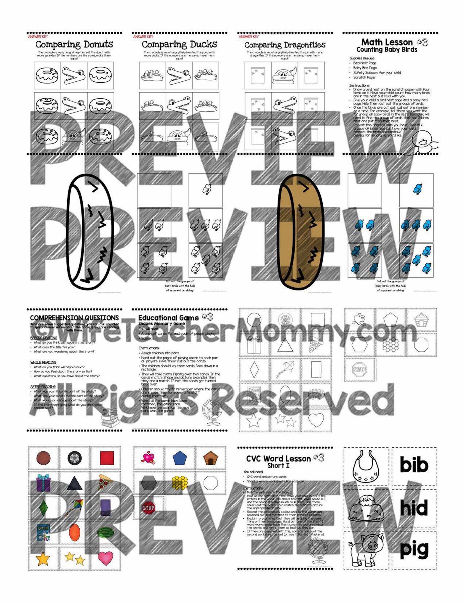 Pre-K At Home Learning Activities Week 3 | Etsy