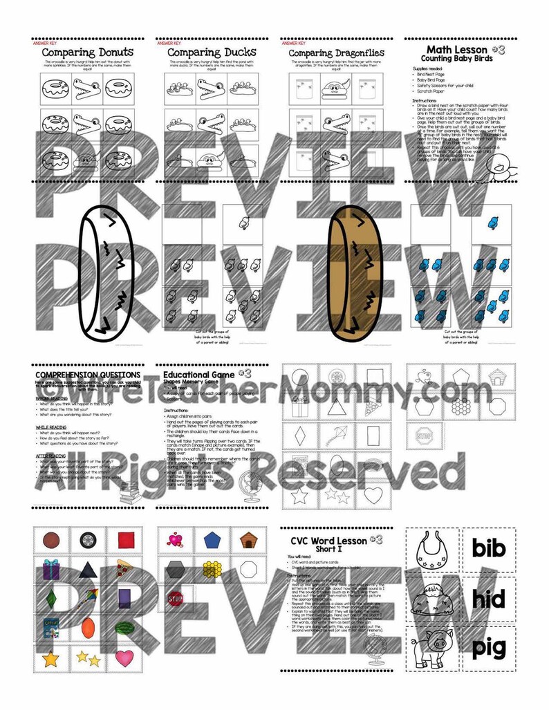 Pre-k at Home Learning Activities Week 3 | Etsy