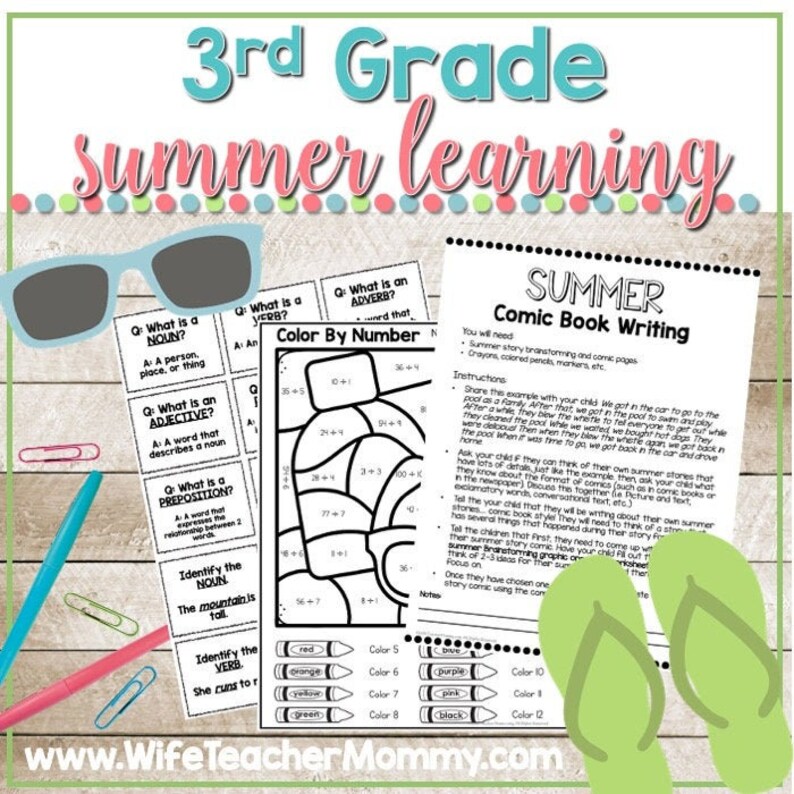 3rd Grade Summer Review Packet for Summer Learning - Etsy