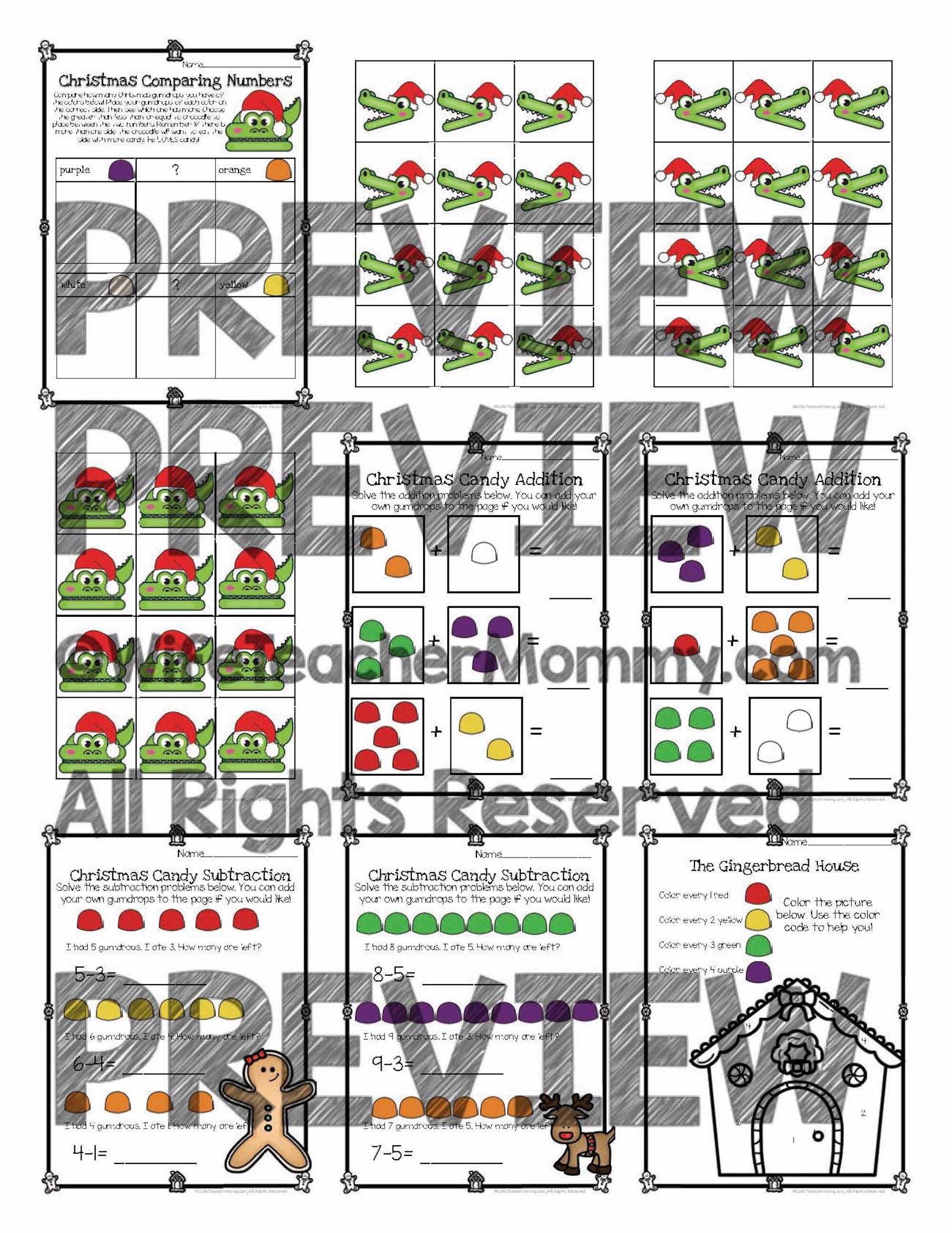 Christmas Gumdrop Math Activities & More for Pre-k and Kindergarten - Etsy