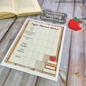 The Ultimate Reading Challenge Editable for Kids Printable - Etsy