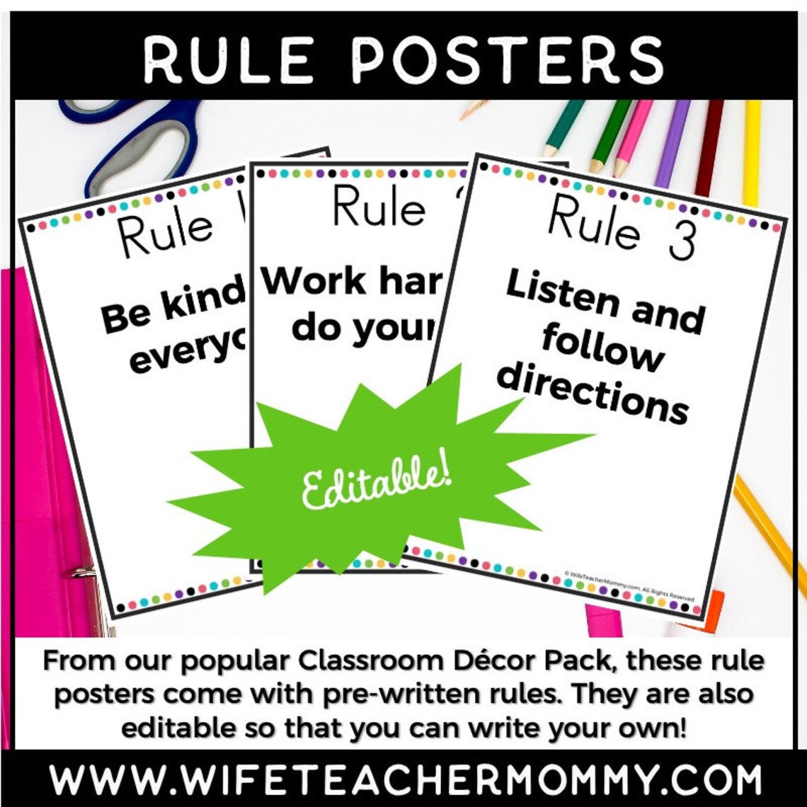 First Week of School Survival Guide: Classroom Rules and - Etsy