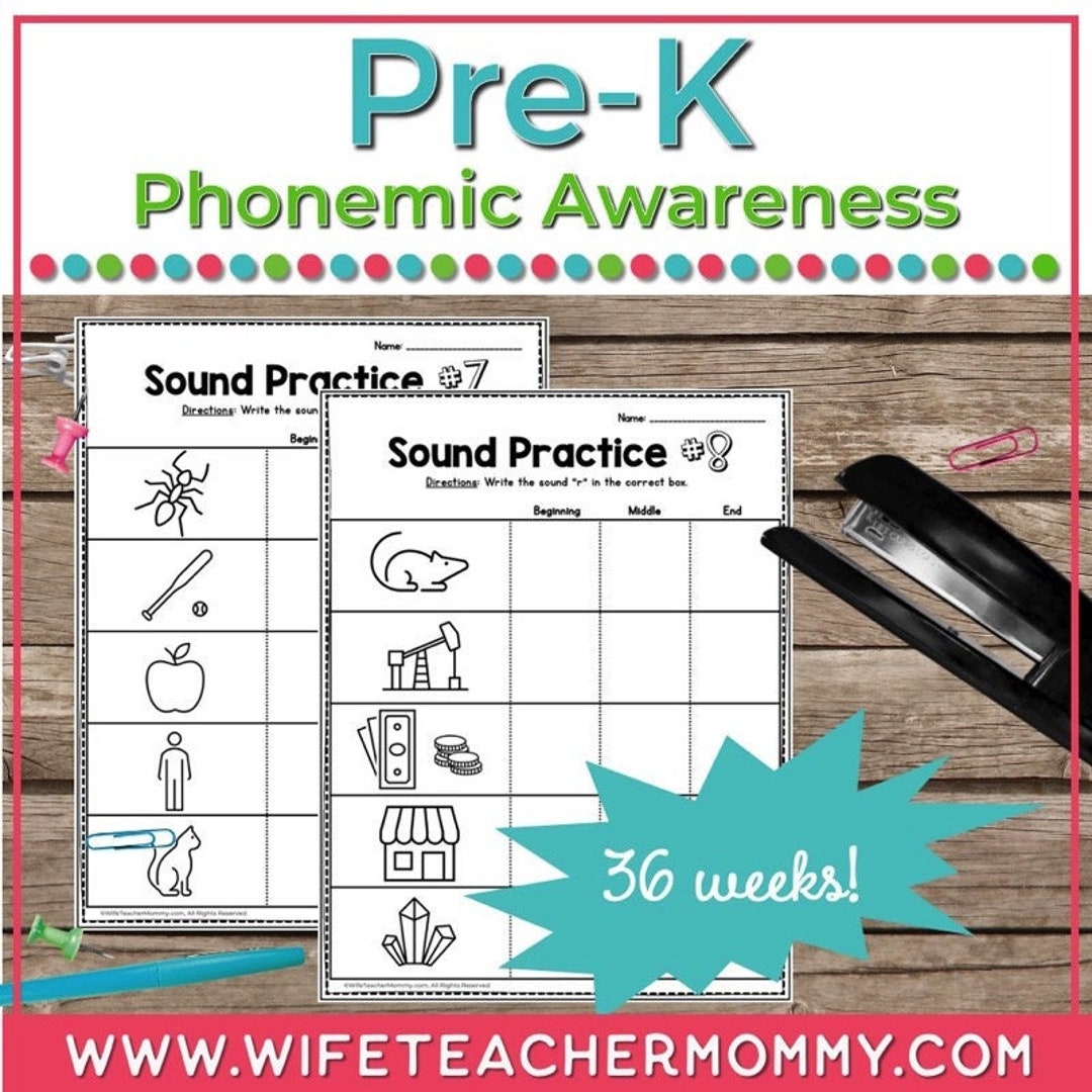 36 Weeks of Phonemic Awareness for Pre-k - Etsy