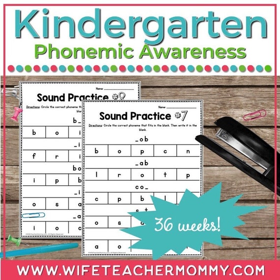 36 Weeks of Phonemic Awareness for Kindergarten - Etsy
