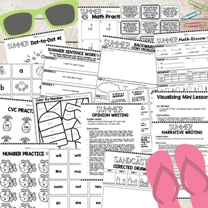 Pre-k Through 5th Grade Summer Review BUNDLE- ALL GRADES - Etsy