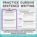Handwriting Practice: Silly Facts Cursive Sentences - Etsy