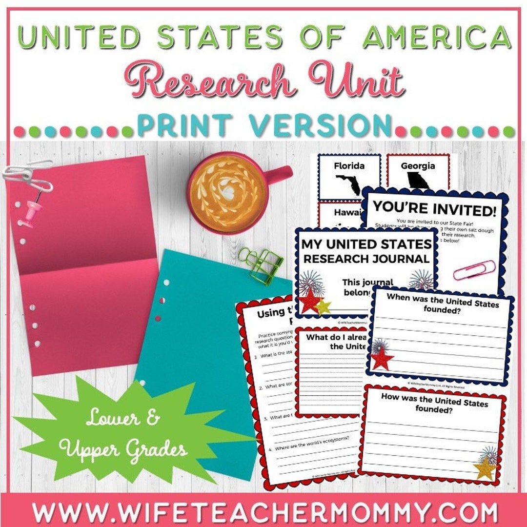 Lower and Upper Grades United States Research Unit (print Version) - Etsy