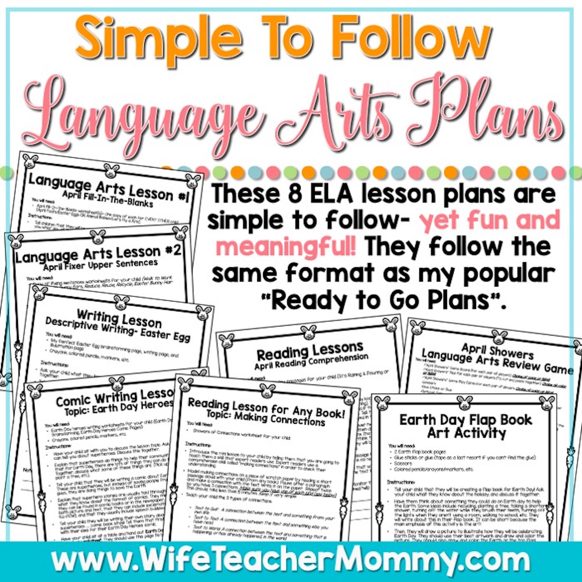 April Homeschool Lessons for 5th and 6th Grade Math & Language - Etsy