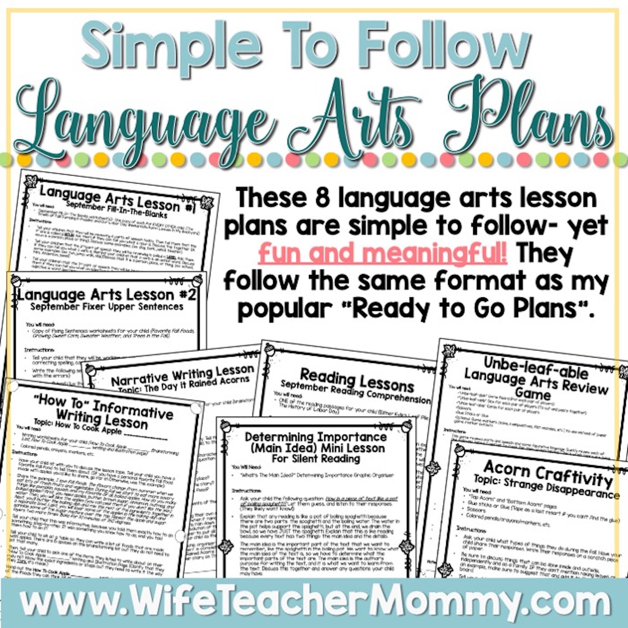 September Homeschool Lessons for 5th and 6th Grades Language Arts - Etsy