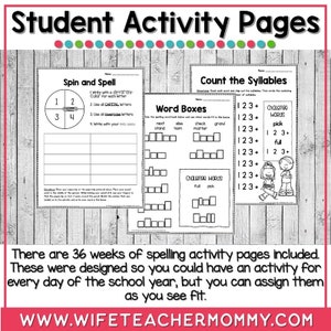 36 Weeks of Spelling for 3rd Grade - Etsy