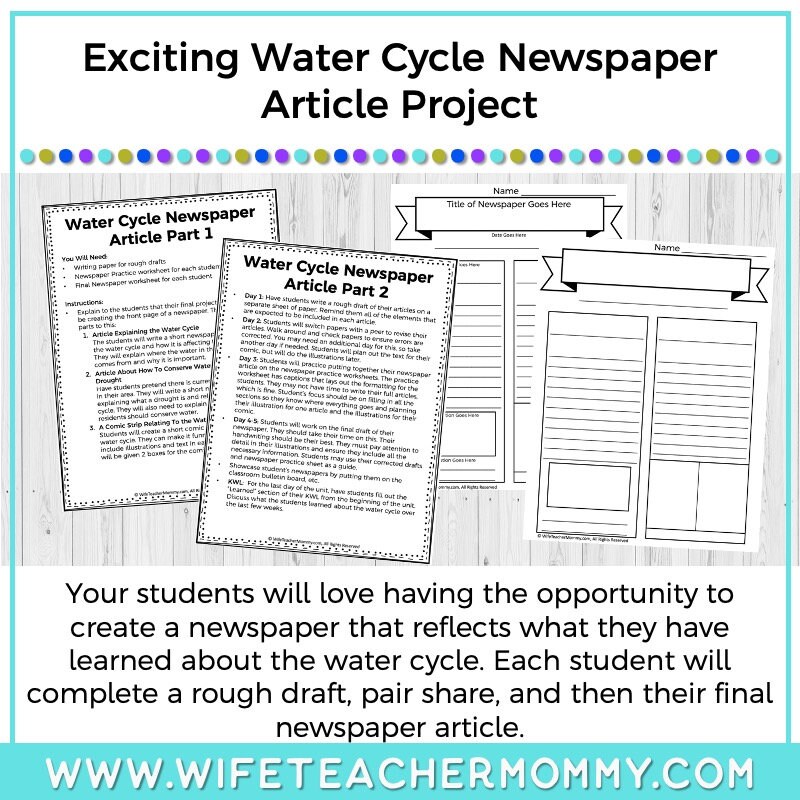 Upper Grades Weather & Water Cycle Thematic Unit Bundle print Version ...