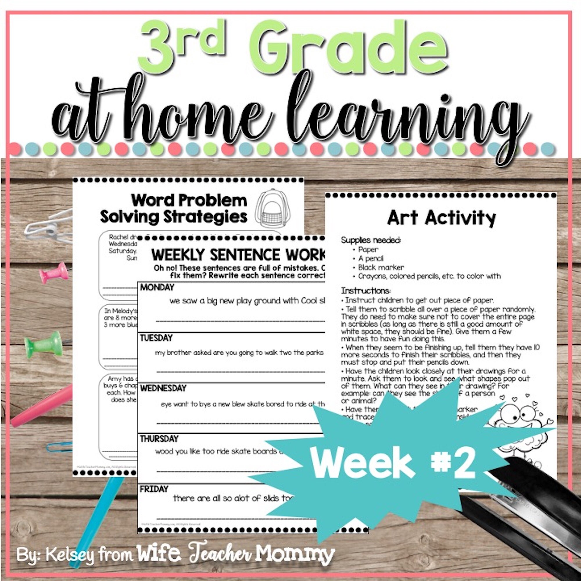 3rd Grade at Home Learning Activities Week 2 - Etsy