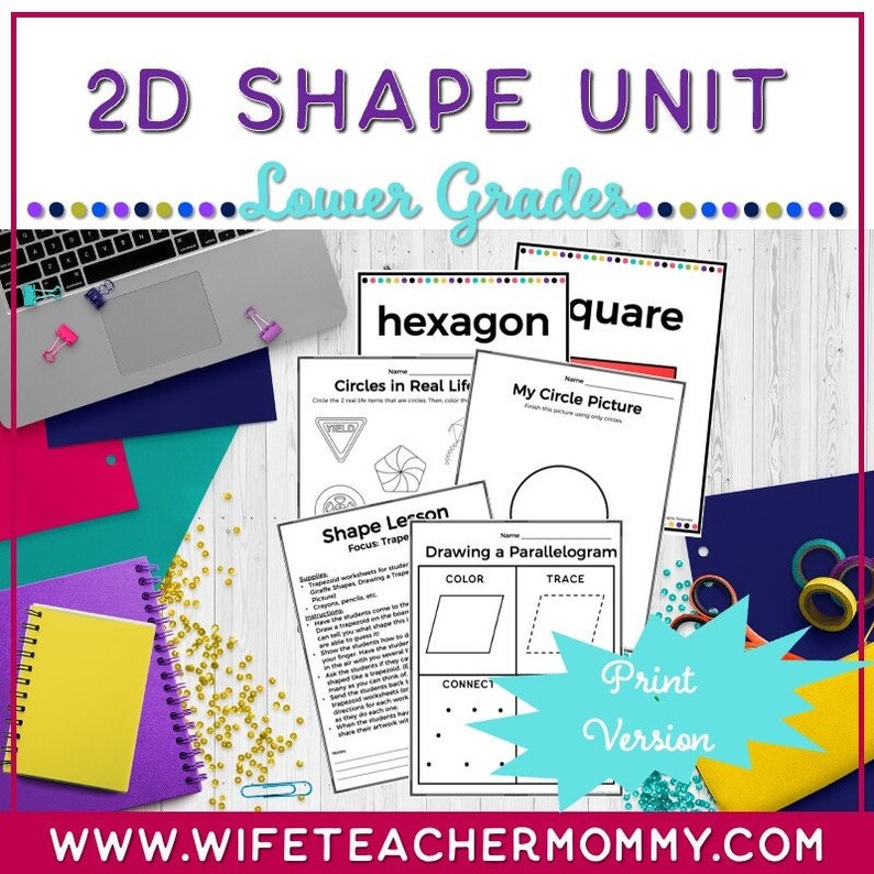 Lower Grades 2D Shapes Unit print Version - Etsy