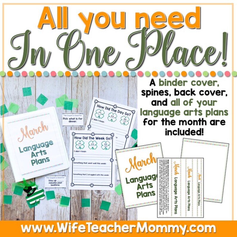 March Homeschool Lessons for 5th and 6th Grade Math & Language Arts ...