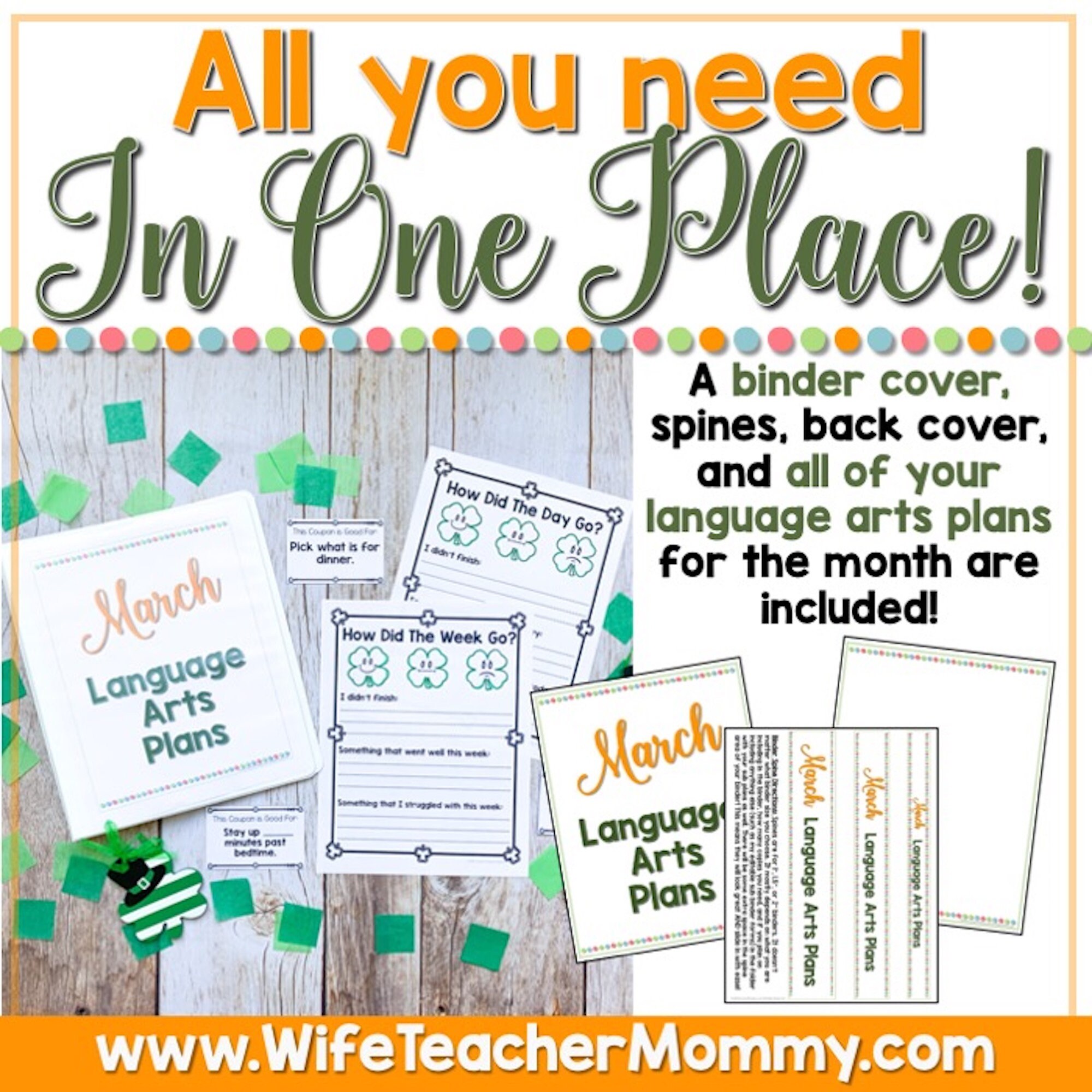 March Homeschool Lessons for 5th and 6th Grade Math & Language Arts ...
