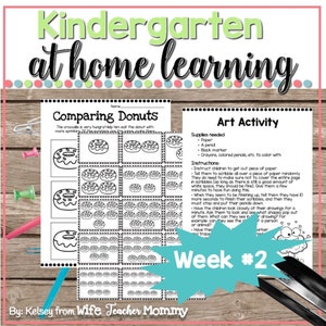 Kindergarten at Home Learning Activities Bundle - Etsy