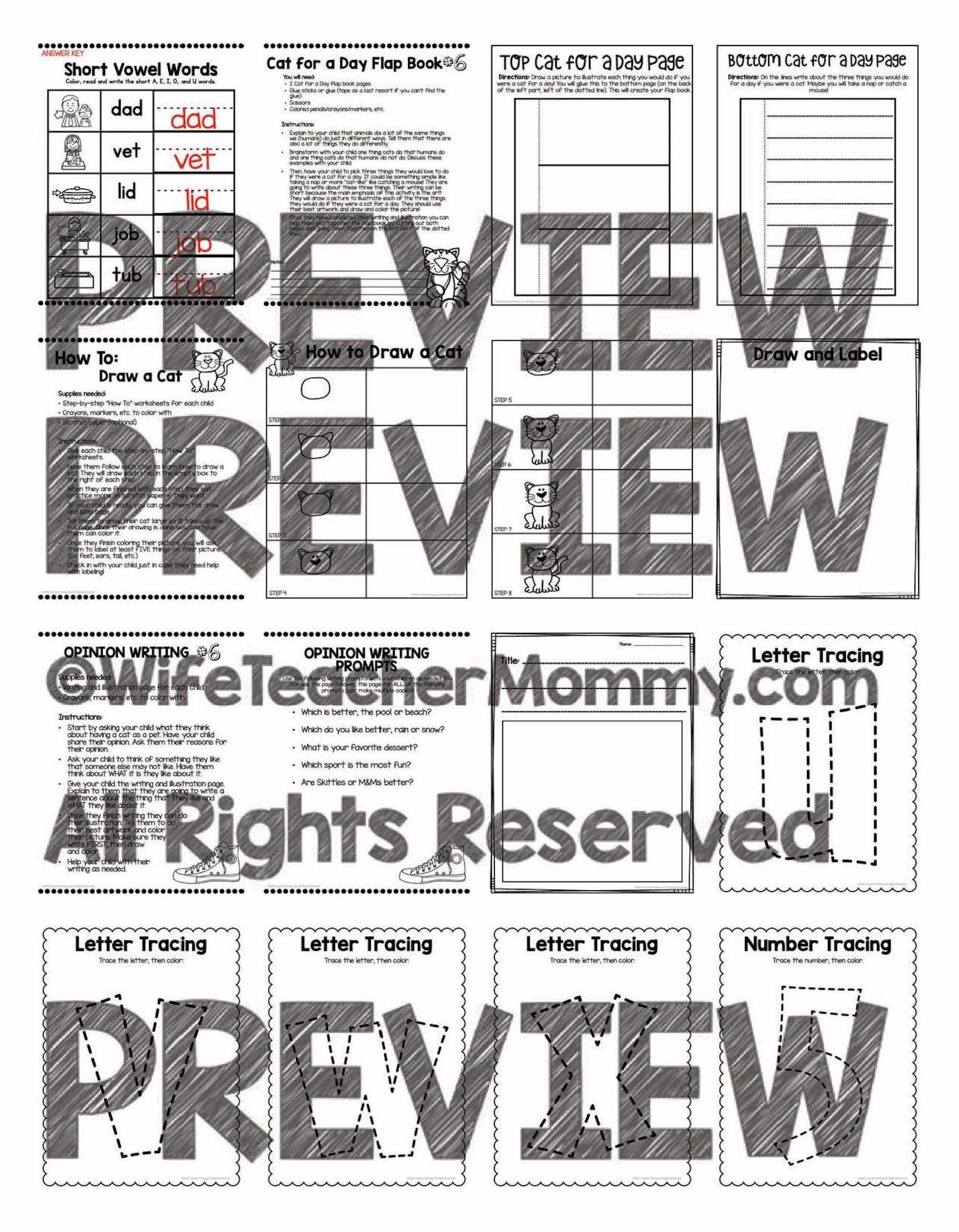 Pre-k at Home Learning Activities Week 6 - Etsy