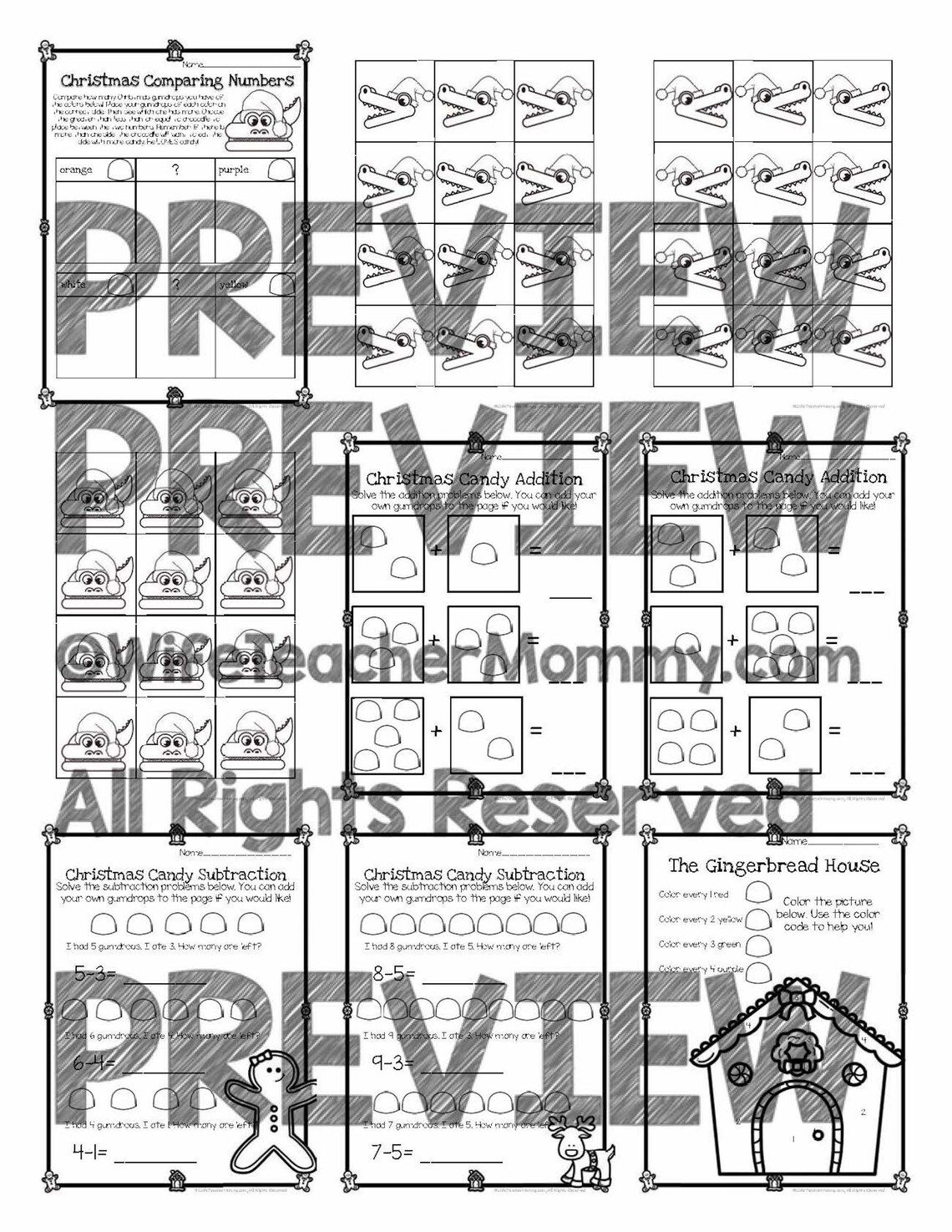 Christmas Gumdrop Math Activities & More for Pre-k and - Etsy