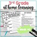 3rd Grade at Home Learning Activities Bundle - Etsy