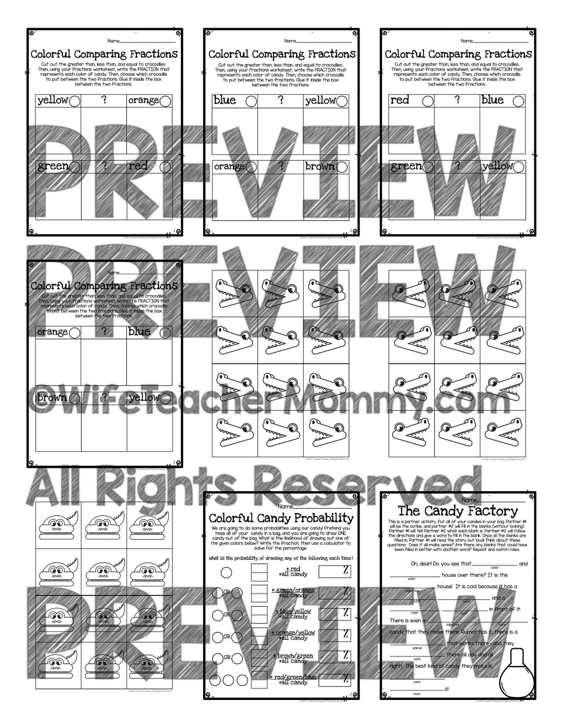 Colorful Candy Math & More Activities for 3rd 4th and 5th - Etsy