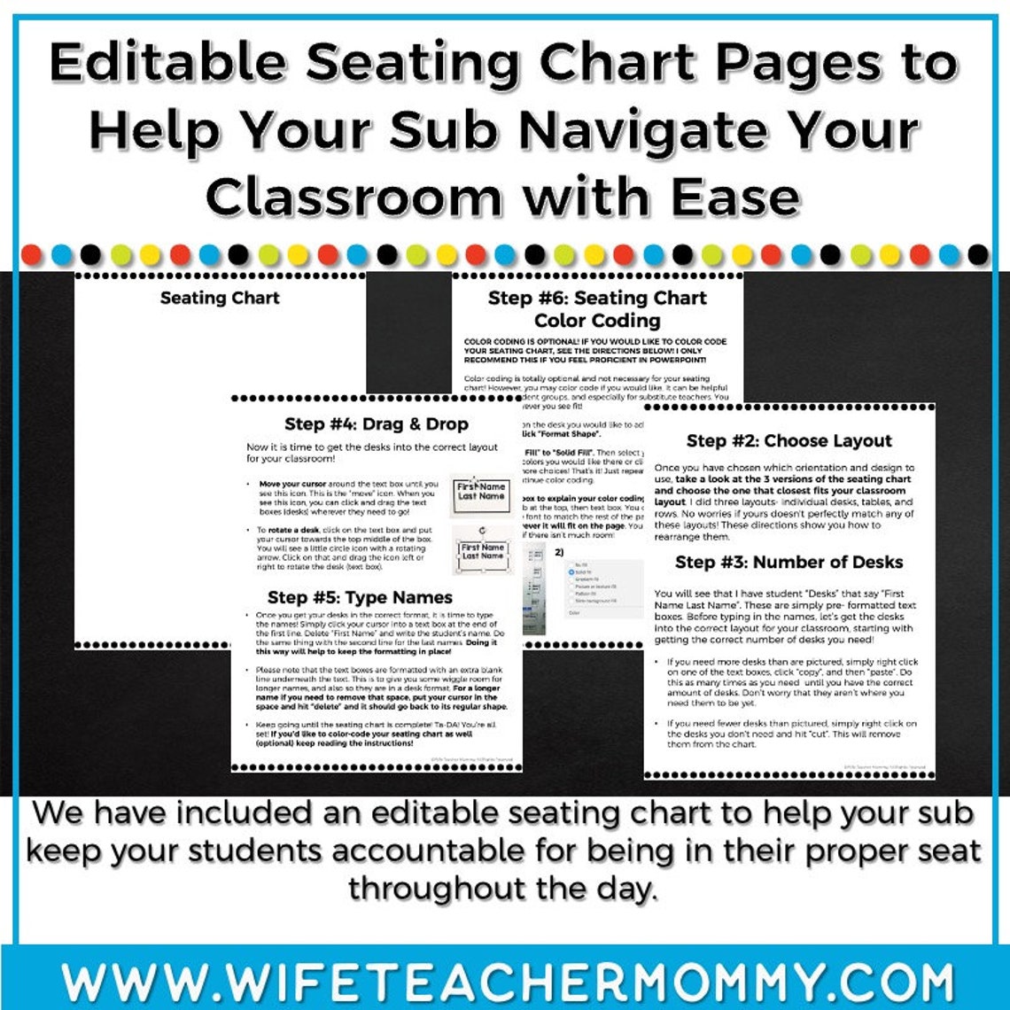 Editable Amusement Park Substitute Binder print Version - Etsy