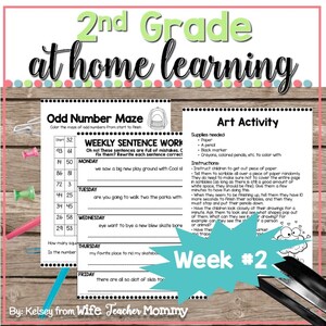 2nd Grade at Home Learning Activities Bundle - Etsy