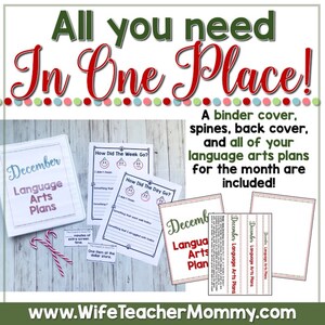 December Homeschool Lessons for 1st and 2nd Grade Math & Language Arts ...