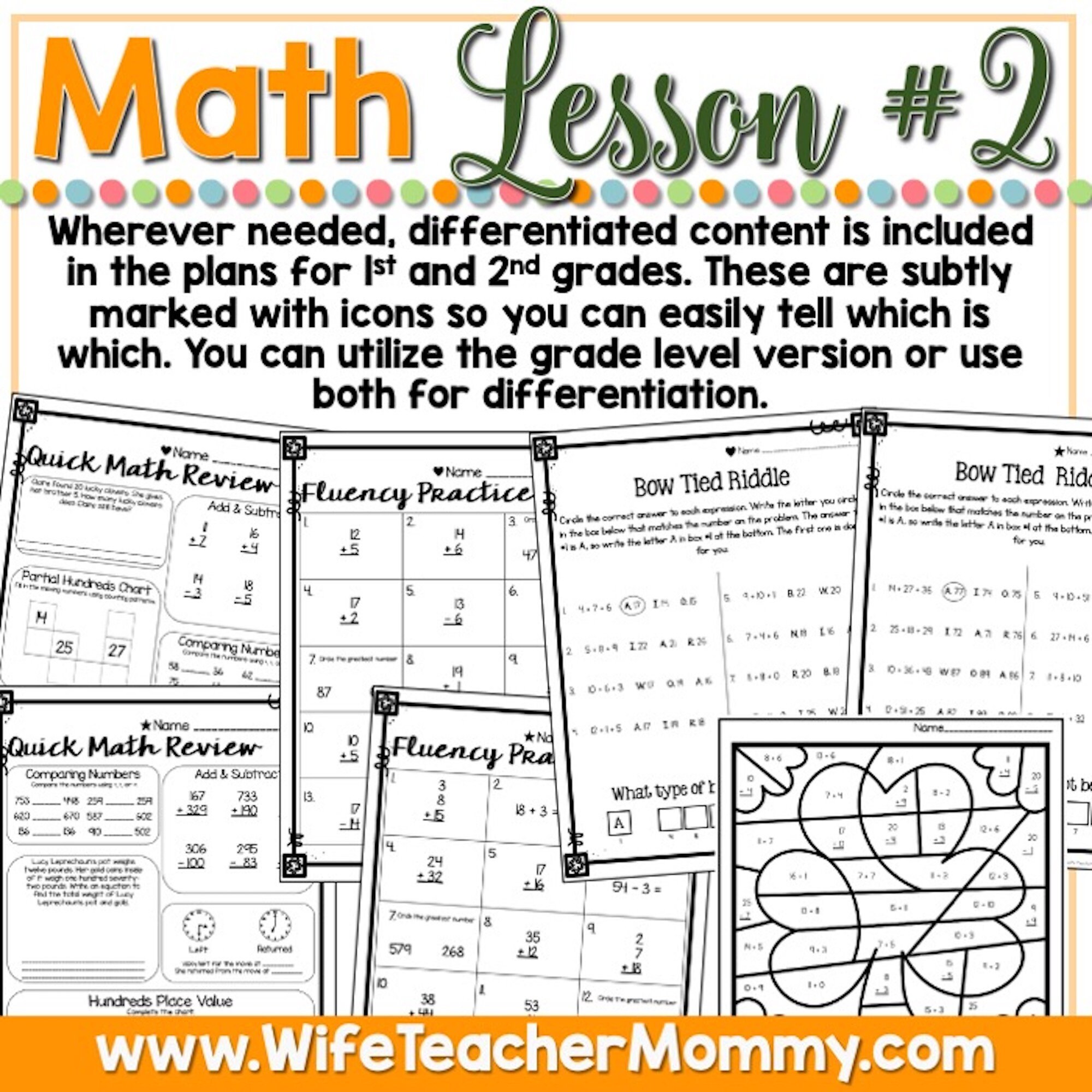 March Homeschool Lessons for 1st and 2nd Grade Math & Language | Etsy