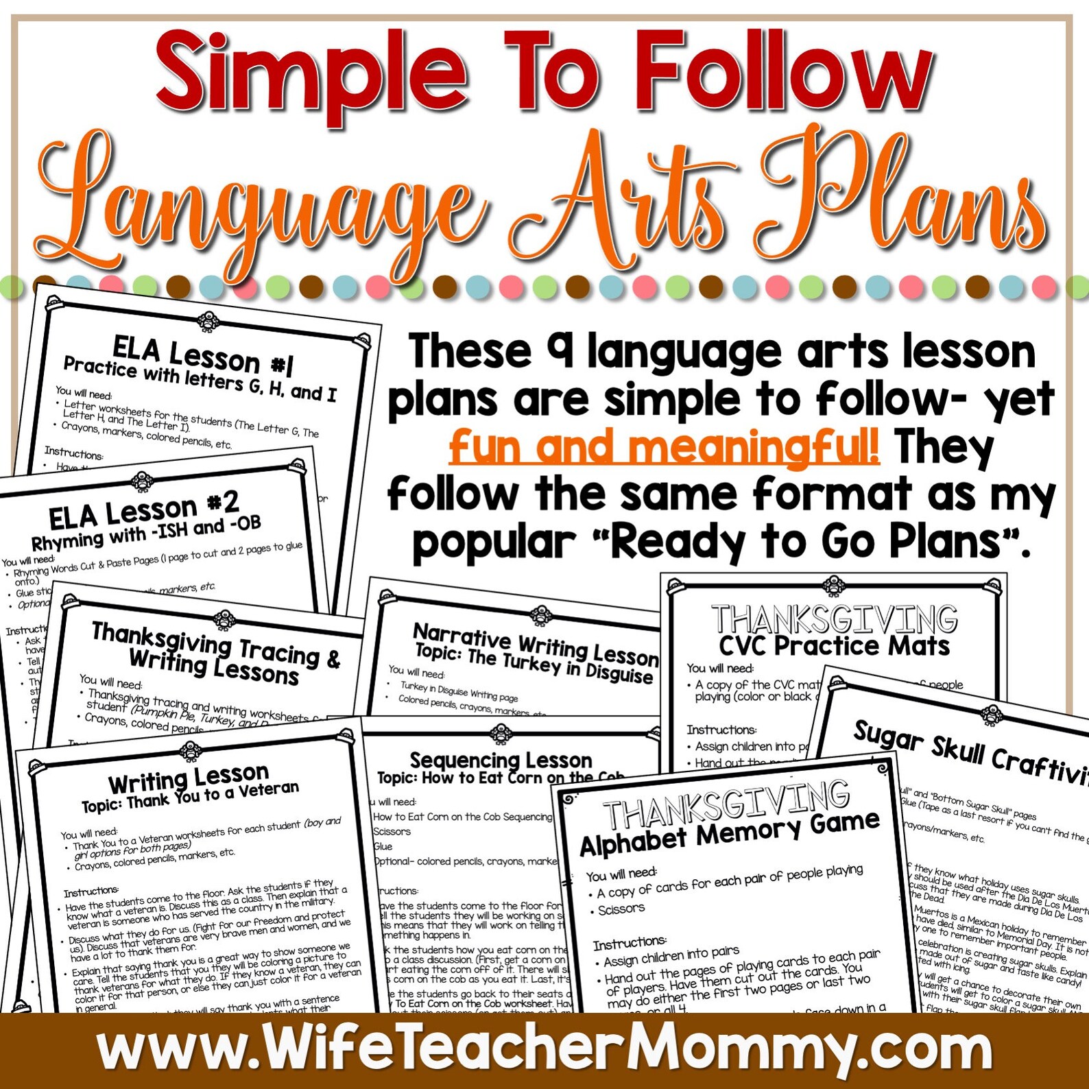 November Homeschool Lessons for Pre-k Language Arts - Etsy