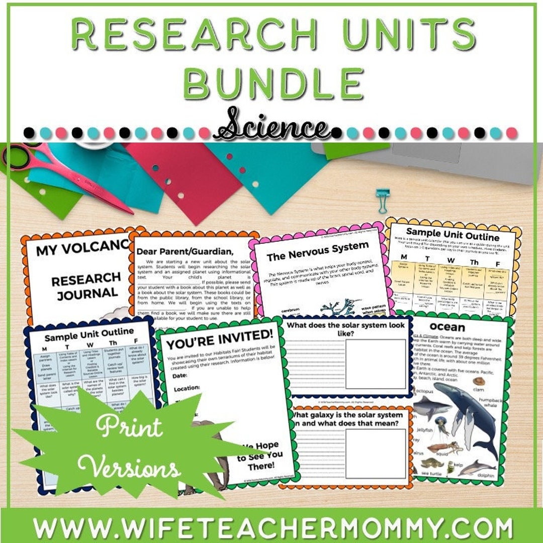 Lower and Upper Grades Science Research Unit Bundle (print Version) - Etsy