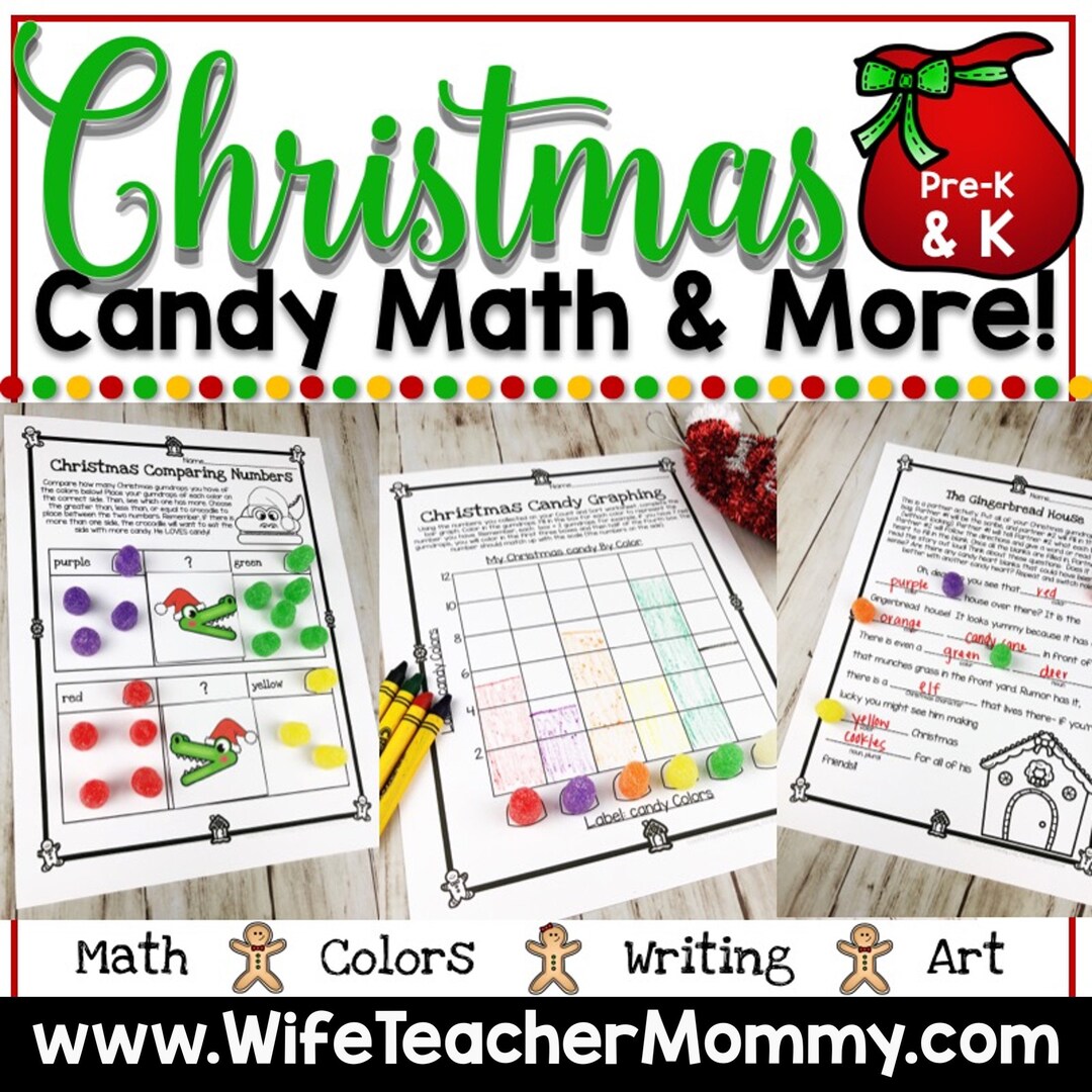 Christmas Gumdrop Math Activities & More for Pre-k and Kindergarten - Etsy
