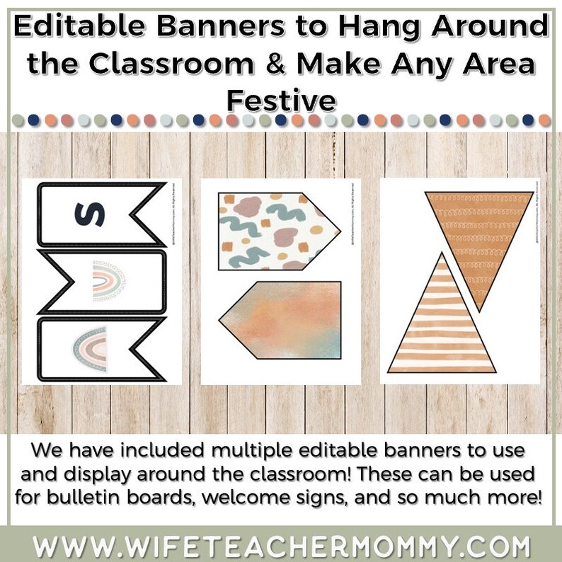 Boho Rainbow Classroom Decor Pack - Etsy