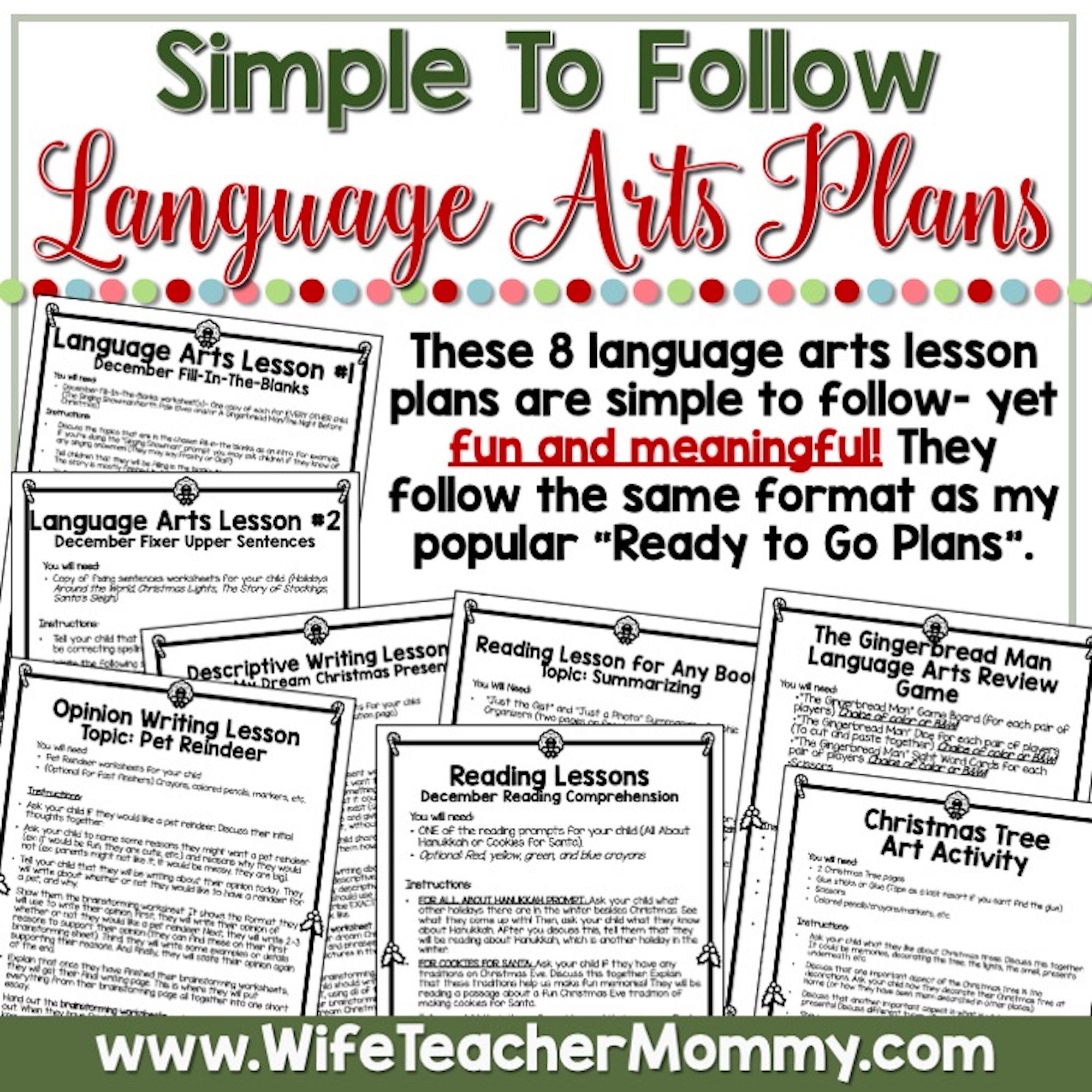 December Homeschool Lessons for 1st and 2nd Grade Math & Language Arts ...