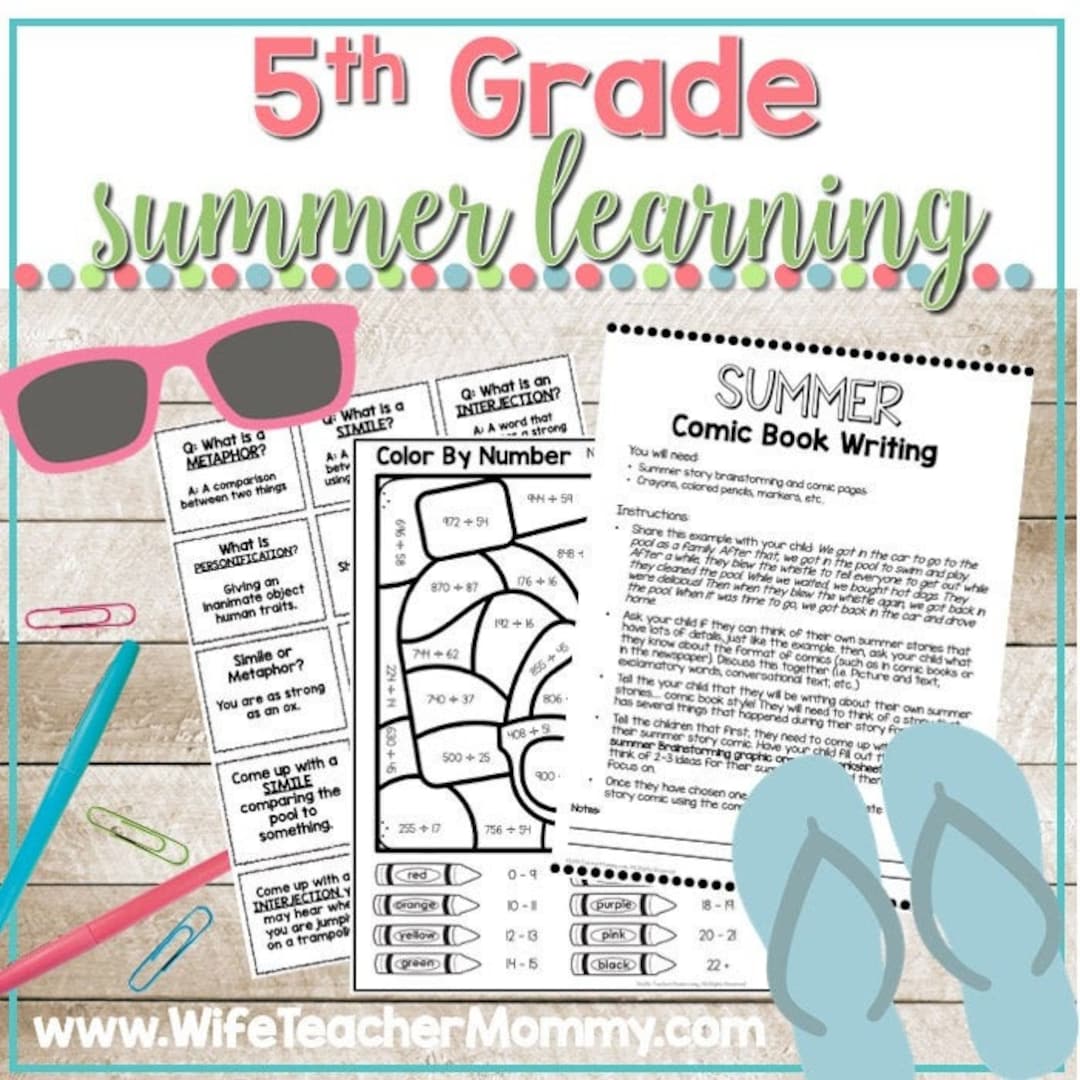 5th Grade Summer Review Packet for Summer Learning - Etsy