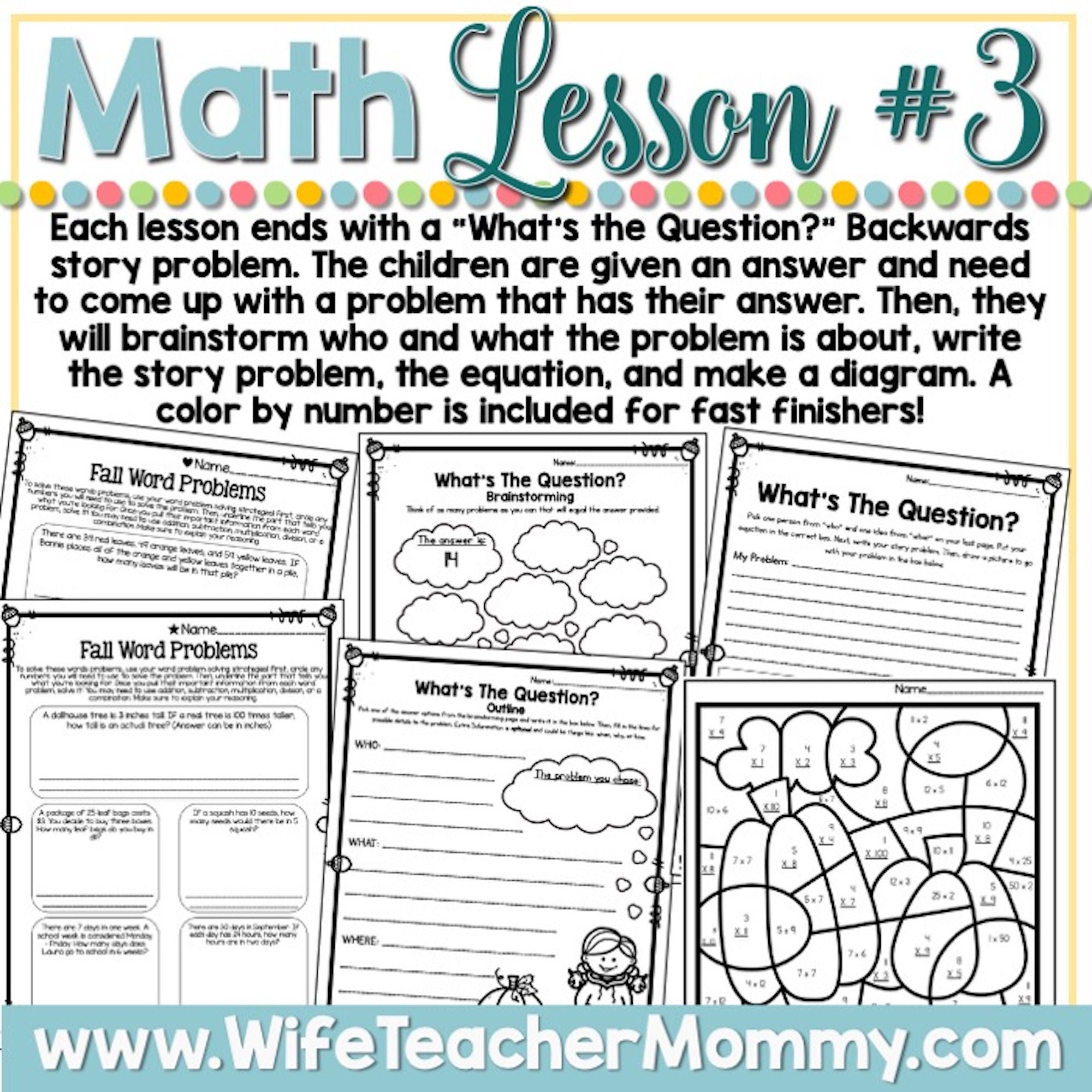 September Homeschool Lessons for 3rd and 4th Grades Math - Etsy