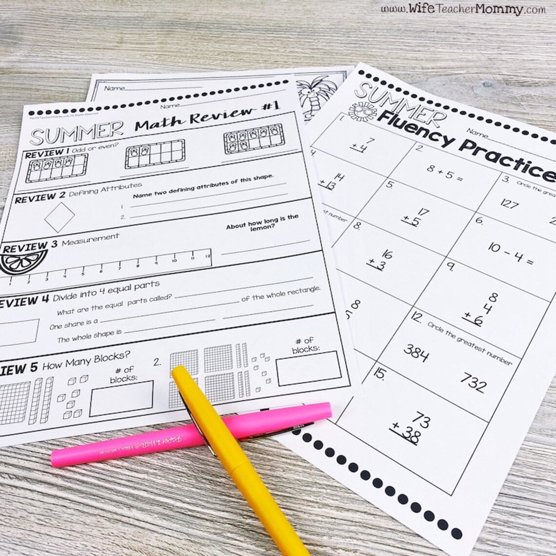 Pre-k Through 5th Grade Summer Review BUNDLE ALL GRADES - Etsy