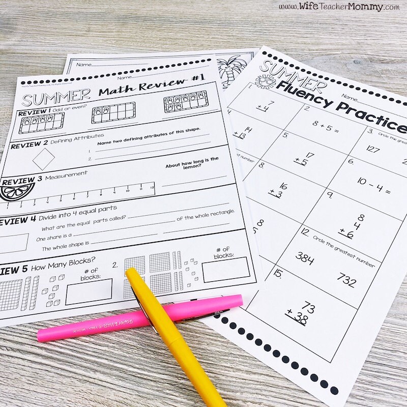 Pre-k Through 5th Grade Summer Review BUNDLE ALL GRADES - Etsy