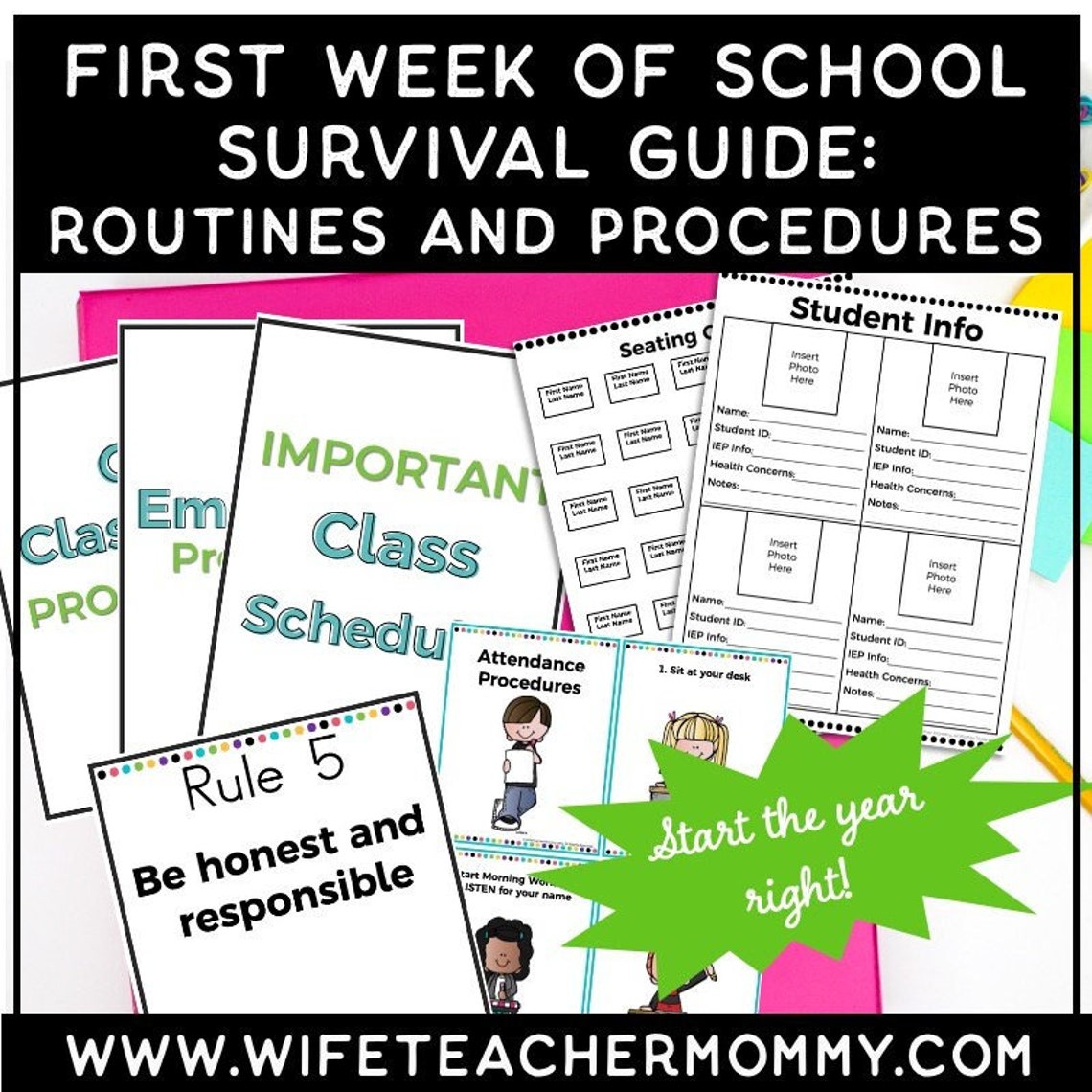 First Week of School Survival Guide: Classroom Rules and - Etsy