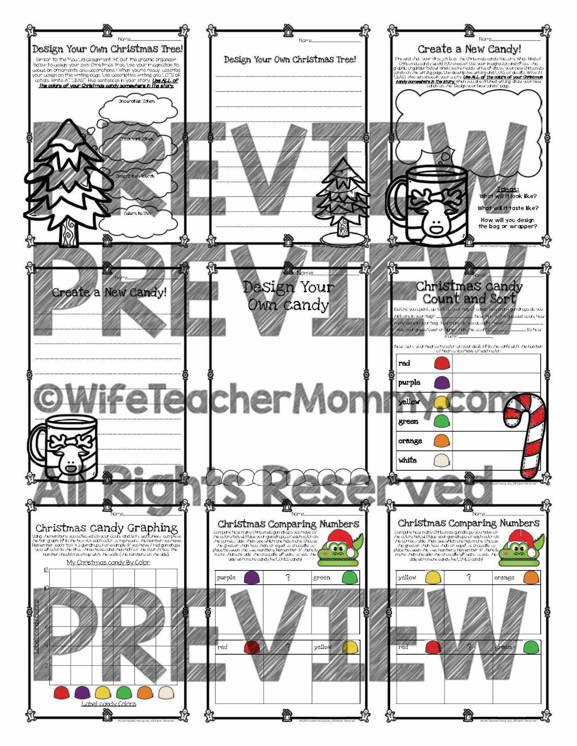 Christmas Gumdrop Math Activities & More for 1st and 2nd Grade - Etsy