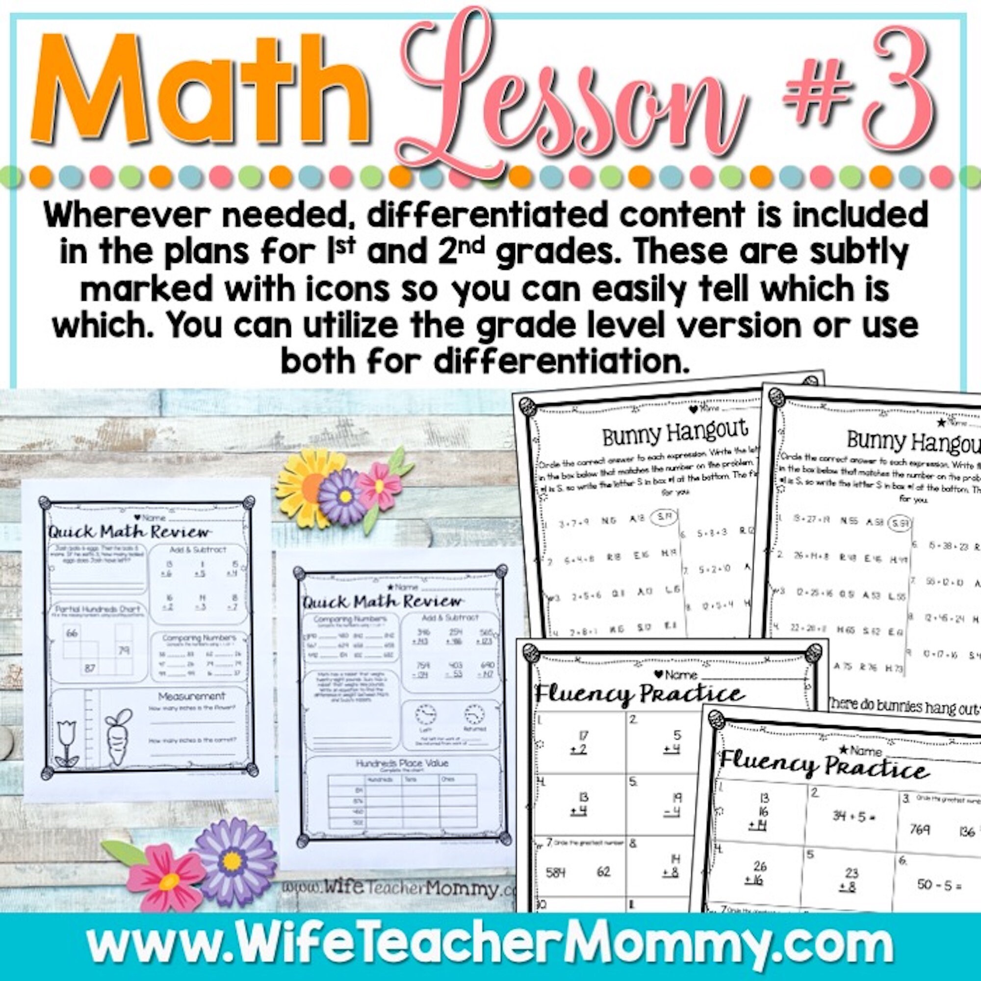 April Homeschool Lessons for 1st and 2nd Grades Math - Etsy
