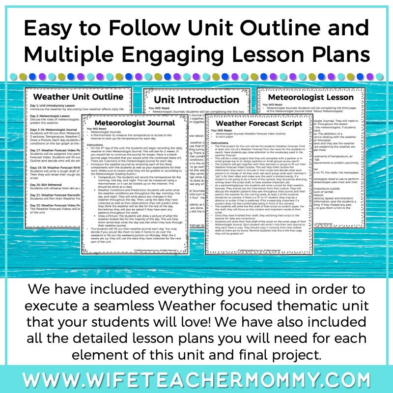 Lower Grades Weather and Water Cycle Thematic Unit Bundle - Etsy